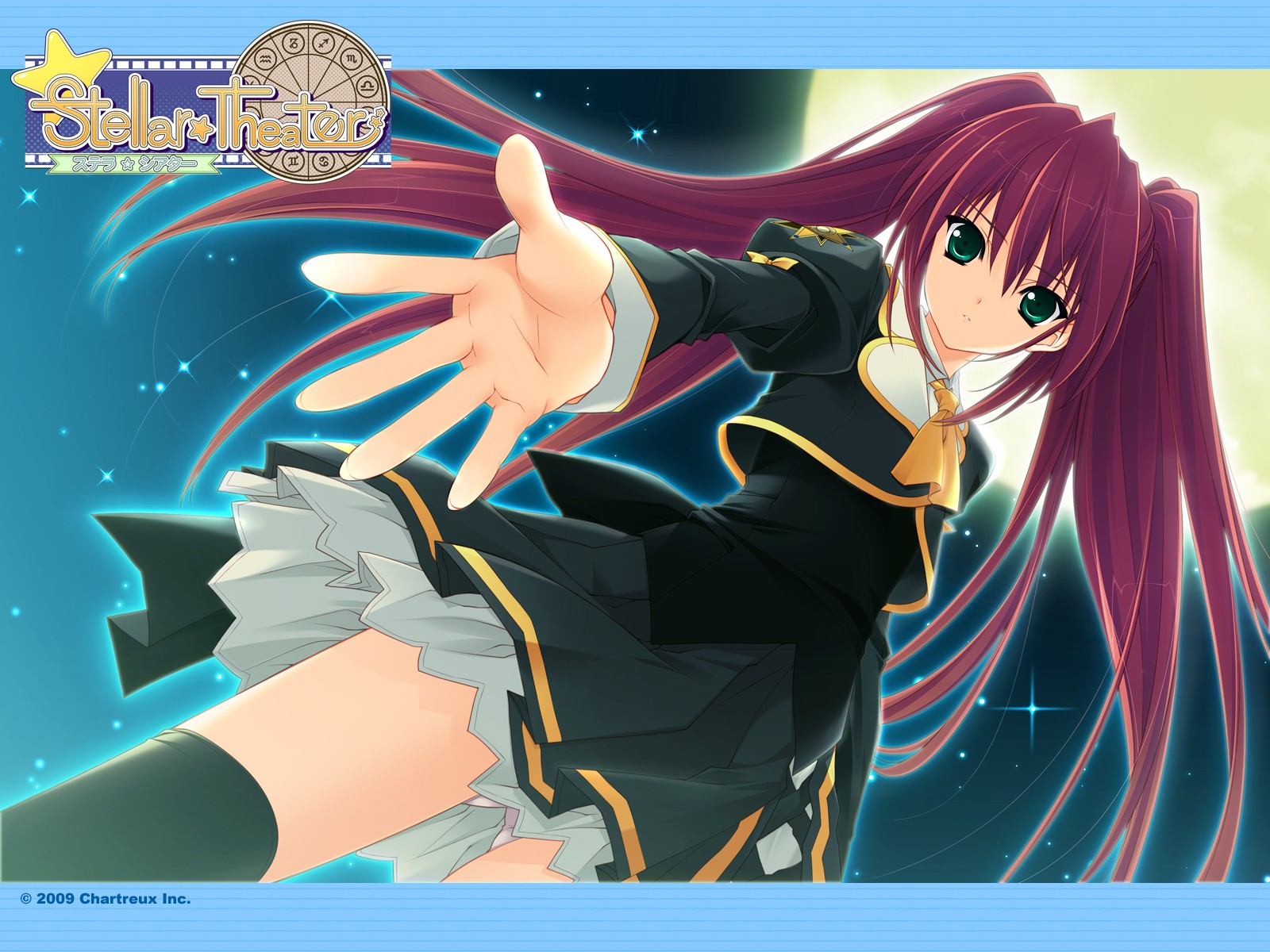 suzuhira hiro stellar theater izumi sora pantsu seifuku thighhighs wallpaper | #102189 | yande.re